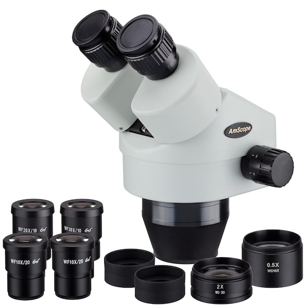 Amscope 3.5X-180X Binocular Zoom Power Stereo Microscope Head SM35180B ...
