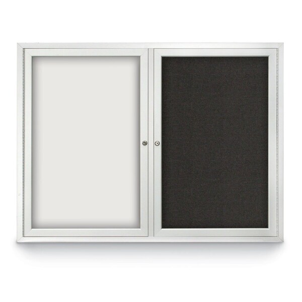 United Visual Products Corkboard, Surf /Bronze, 48" x 36" UV416I-BRONZE ...