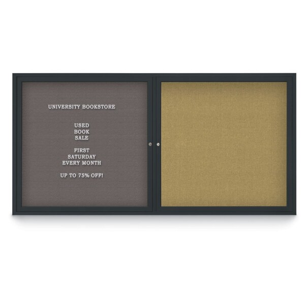 United Visual Products Corkboard, 72"x36", Cork/Gold UV406PLUS-GOLD ...