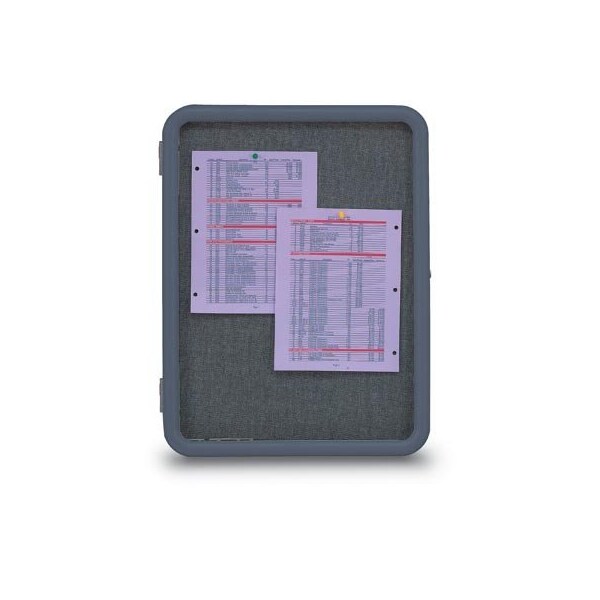 United Visual Products Single Door Image Enclosed Corkboard, 24 ...