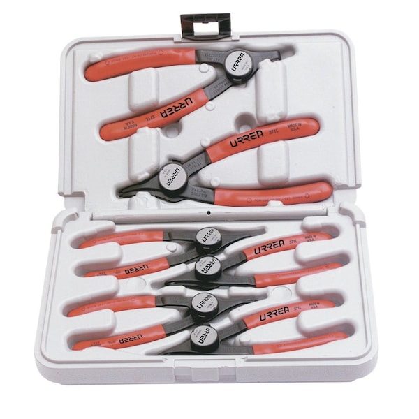 Urrea Easy-change convertible retaining ring pliers set 6pc 370L | Zoro