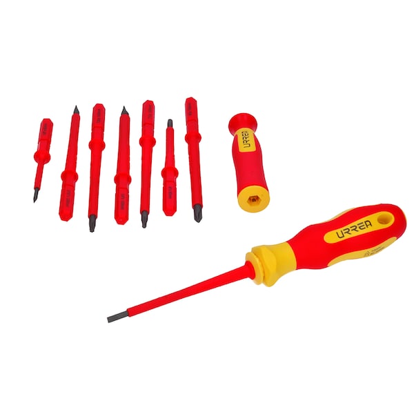 Urrea 1000V interchangeable bit screwdriver set 10 9300V | Zoro