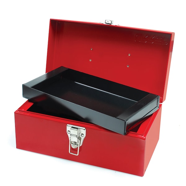 Urrea Tool Box, Steel, Red, 12 in W x 6-1/2 in D x 5-1/2 in H D1 | Zoro