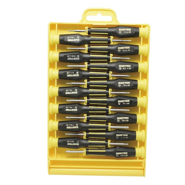Surtek Precision Screwdriver set, 15 combined bits DJY03 | Zoro