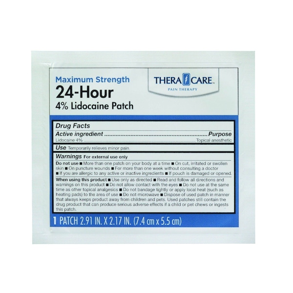 Theracare TheraCare 24 Hour 4% Lidocaine Patch (6 count) NEW 24-916 | Zoro