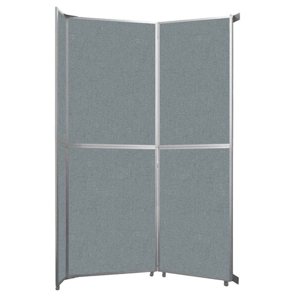Versare Operable Wall Folding Room Divider 7'11" x 12'3" Sea Green ...