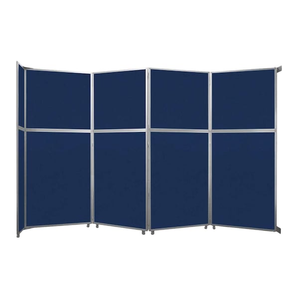 Versare Operable Wall Folding Room Divider 15'7" x 10'3/4" Navy Blue ...
