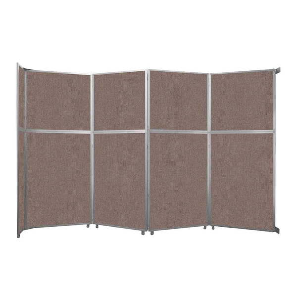Versare Operable Wall Folding Room Divider 15'7" x 10'3/4" Latte Fabric ...