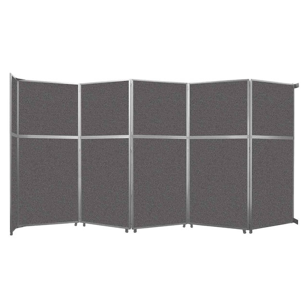 Versare Operable Wall Folding Room Divider 19'6" x 10'3/4" Charcoal ...