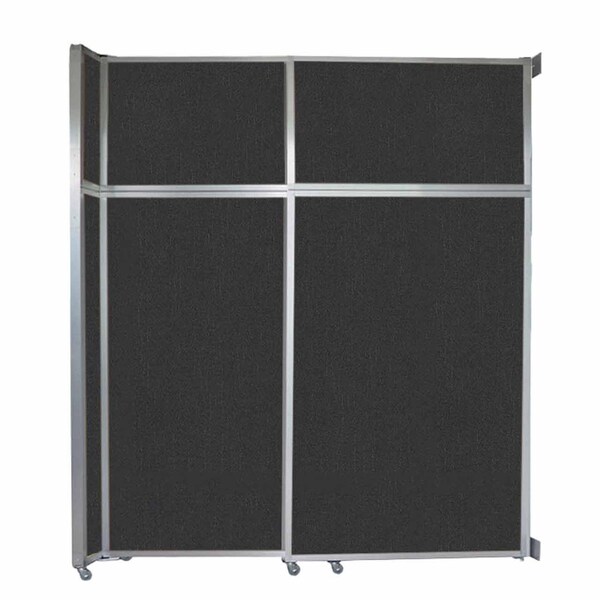 Versare Operable Wall Sliding Room Divider 6'10" x 8'5-1/4" Black ...