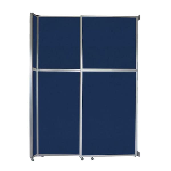 Versare Operable Wall Sliding Room Divider 6'10" x 10'3/4" Navy Blue ...