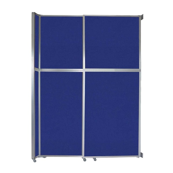 Versare Operable Wall Sliding Room Divider 6'10" x 10'3/4" Royal Blue ...