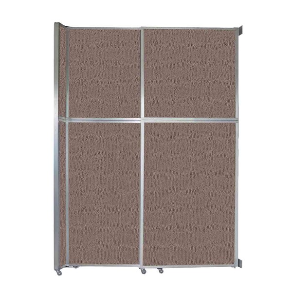 Versare Operable Wall Sliding Room Divider 6'10" x 10'3/4" Latte Fabric ...