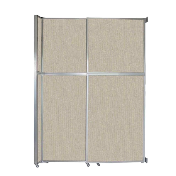 Versare Operable Wall Sliding Room Divider 6'10" x 10'3/4" Sand Fabric ...