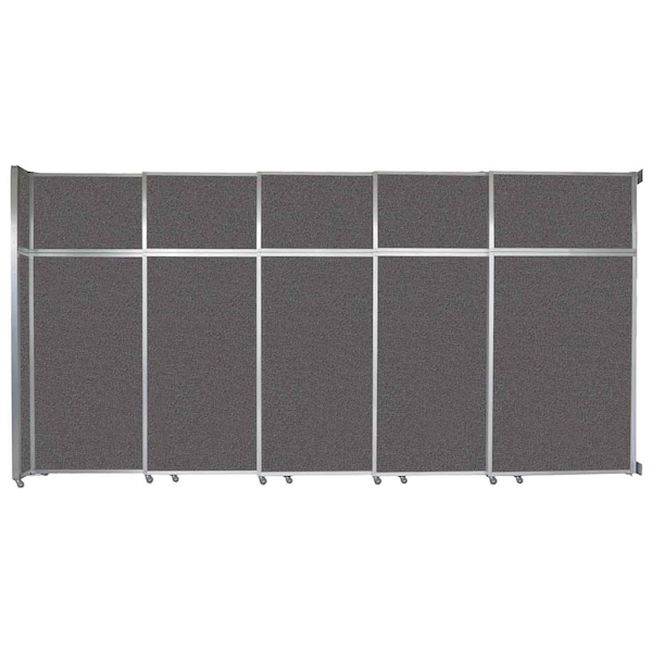 Versare Operable Wall Sliding Room Divider 15'7" x 8'5-1/4" Charcoal ...
