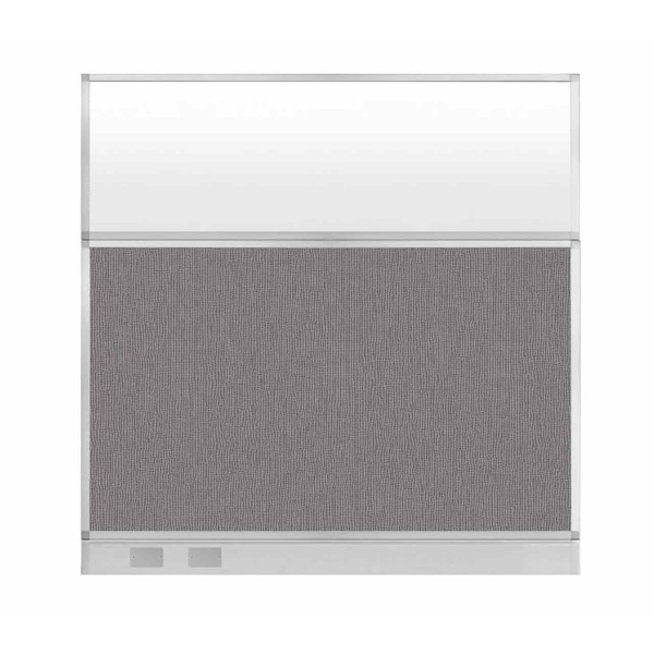 Versare Hush Panel Configurable Cubicle Partition 6' x 6' Slate Fabric ...