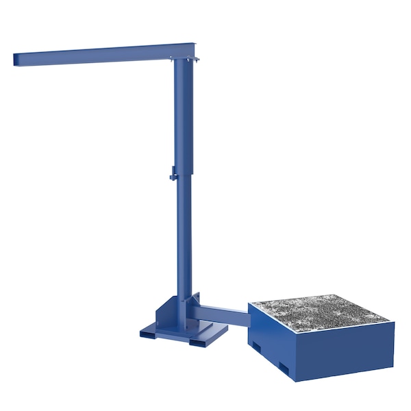 Vestil Portable Offset Jib Crane, 8 ft., 500 lb. JIB-CBX-50-8-10-BC | Zoro