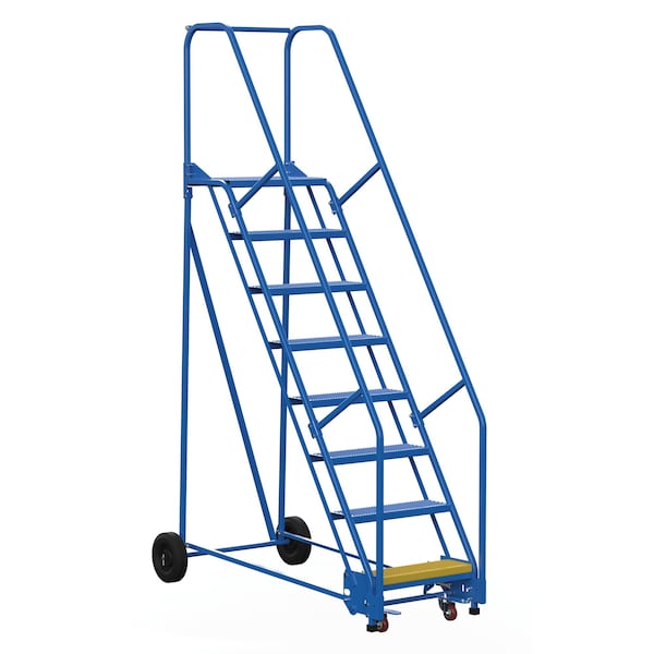 Vestil 110 H Steel Warehouse Ladder, 58 deg. Perf, 8 Step, 14", 8 Steps ...