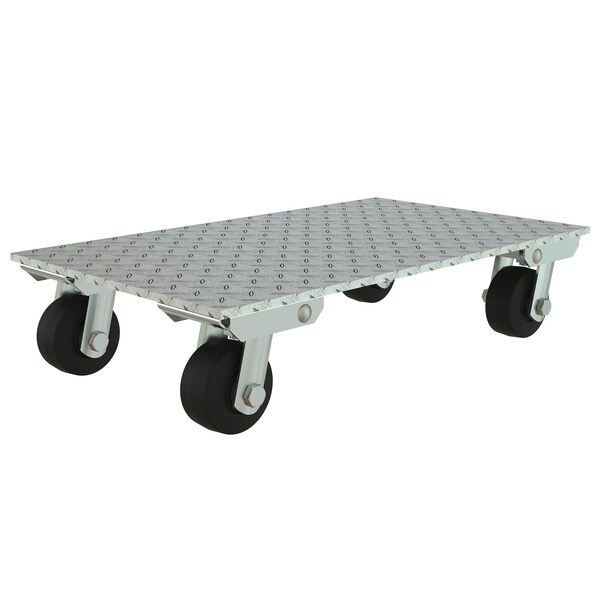 Vestil Aluminum Plate Dolly With Steel Wheels, PK2 PDA-1627-R-S | Zoro