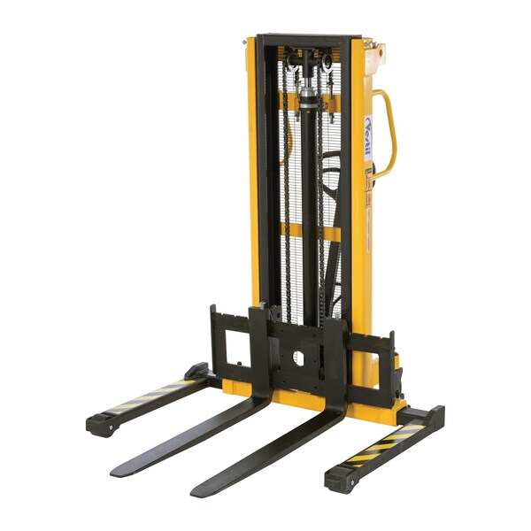 Vestil Manual Stacker Adj. Legs/Forks 2.2K VHPS-2200-AA | Zoro