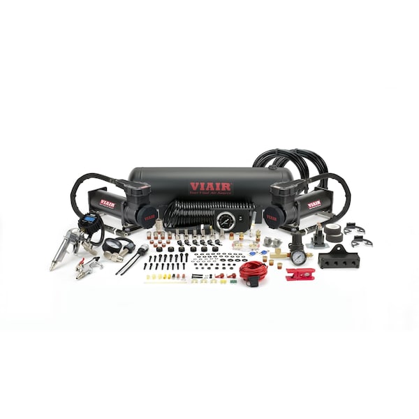 VIAIR CORPORATION Dual Stealth Black 485C Onboard Air Syst (20185) | Zoro