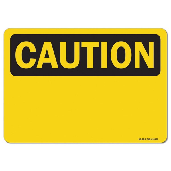 Signmission OSHA Caution Decal, Caution, 5in X 3.5in Decal, 3.5" W, 5 ...