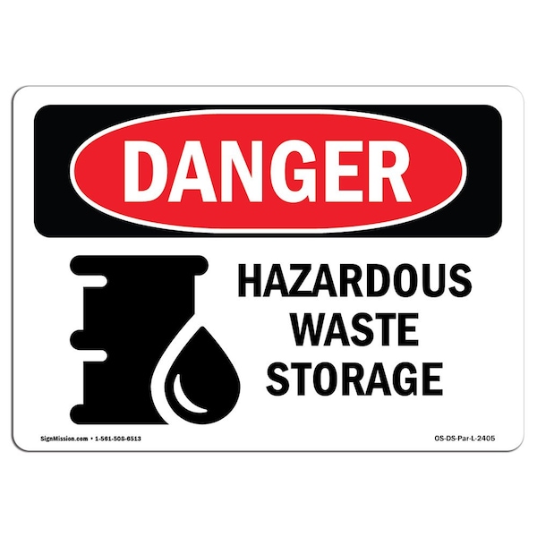 Signmission Safety Sign, OSHA Danger, 10" Height, 14" Width, Aluminum ...