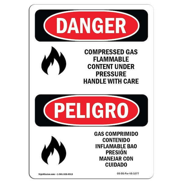 Signmission Safety Sign, OSHA, 24" Height, Rigid Plastic, Compressed ...