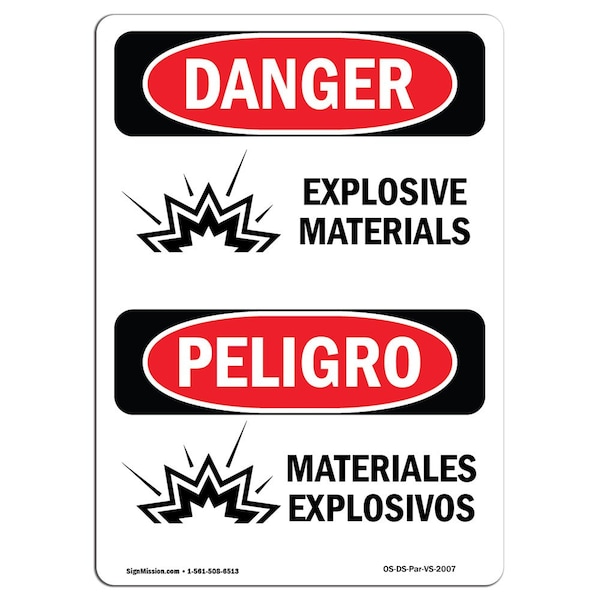 Signmission Safety Sign, OSHA Danger, 10" Height, Rigid Plastic ...