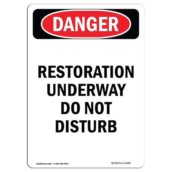 Signmission Safety Sign, OSHA Danger, 24" Height, Aluminum, Portrait ...