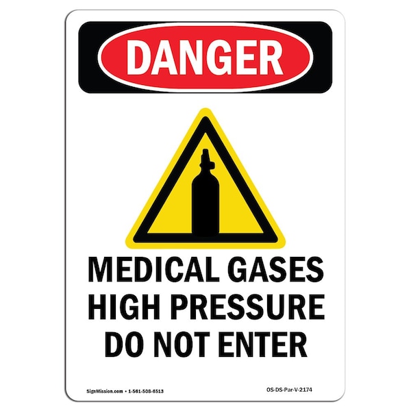 Signmission Safety Sign, OSHA Danger, 10" Height, Aluminum, Portrait ...