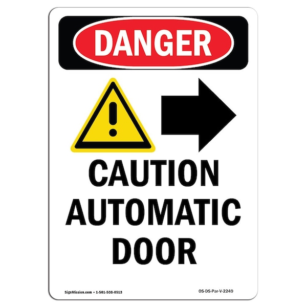 Signmission Safety Sign, OSHA Danger, 10" Height, Rigid Plastic ...