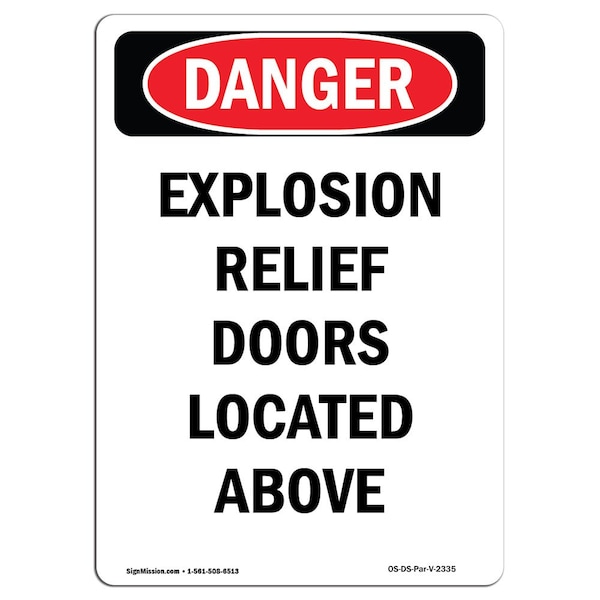Signmission Safety Sign, OSHA Danger, 18" Height, Rigid Plastic ...