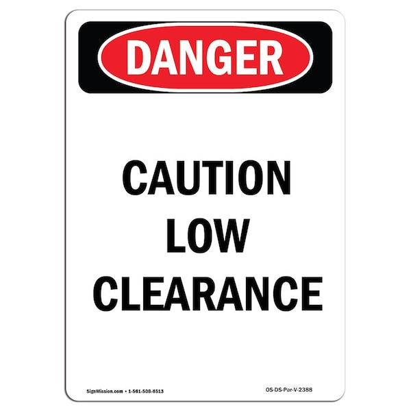 Signmission Safety Sign, OSHA Danger, 10" Height, Rigid Plastic ...