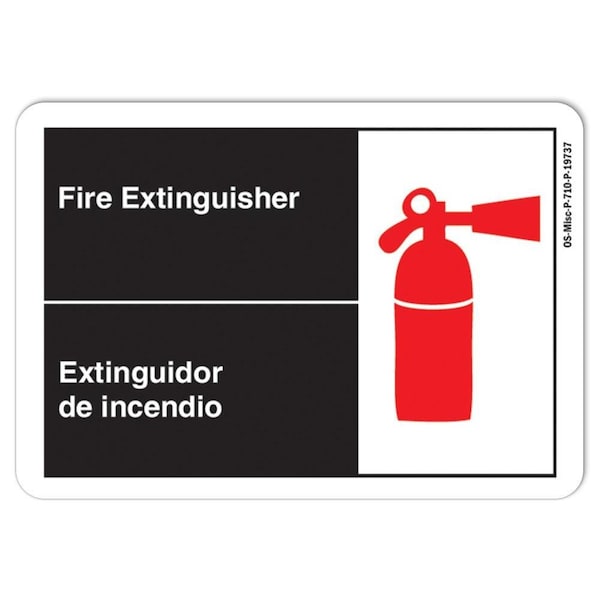 Signmission ANSI Sign, Fire Extinguisher, Bilingual, 10in X 7in Decal ...