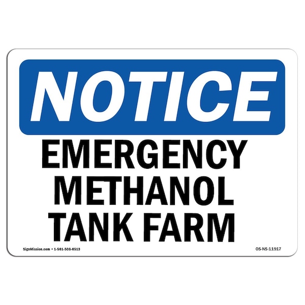 Signmission Safety Sign, OSHA Notice, 10" Height, Emergency Stop ...