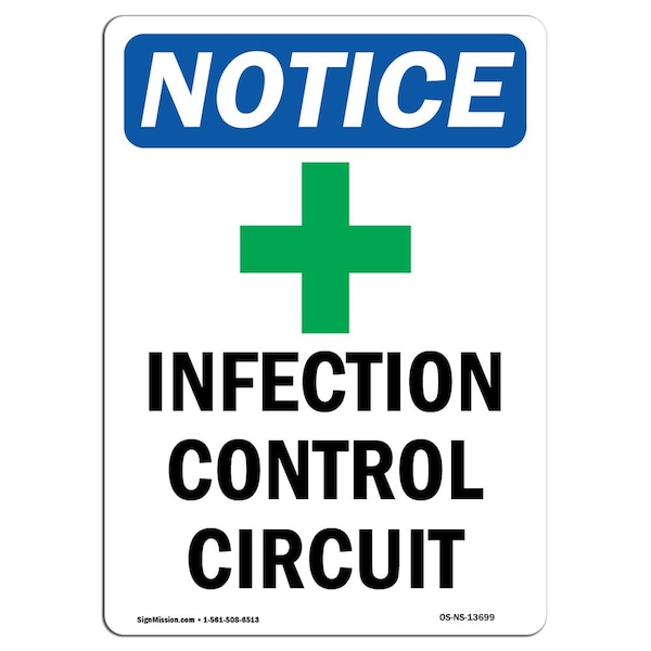 Signmission Safety Sign, OSHA Notice, 14" Height, Infection Control Kit ...