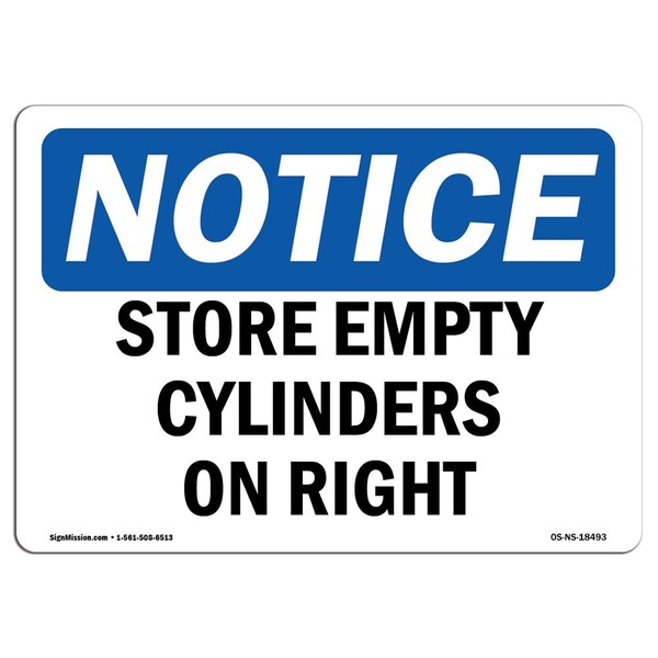 Signmission Safety Sign, OSHA Notice, 10" Height, Aluminum, Store Empty ...