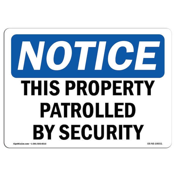 Signmission Safety Sign, OSHA Notice, 3.5" Height, 5" Width, This ...