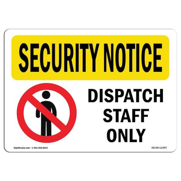 Signmission OSHA Security Sign, 18" Height, 24" Width, SECURITY ...