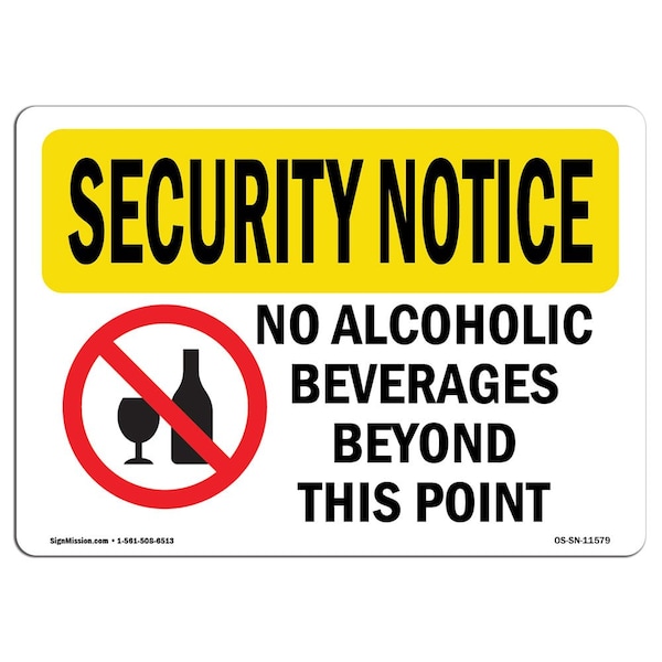 Signmission Safety Sign, OSHA SECURITY NOTICE, 18" Height, 24" Width ...