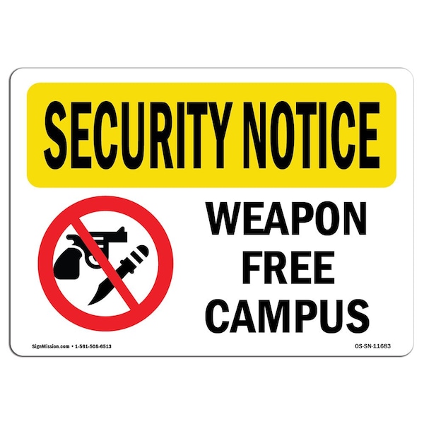 Signmission Safety Sign, OSHA SECURITY NOTICE, 10" Height, 14" Width ...