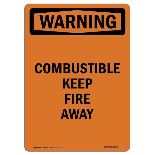 Signmission Safety Sign, OSHA WARNING, 10" Height, Rigid Plastic ...