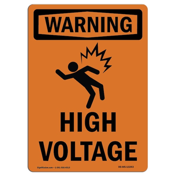 Signmission Safety Sign, OSHA WARNING, 10" Height, Aluminum, High ...