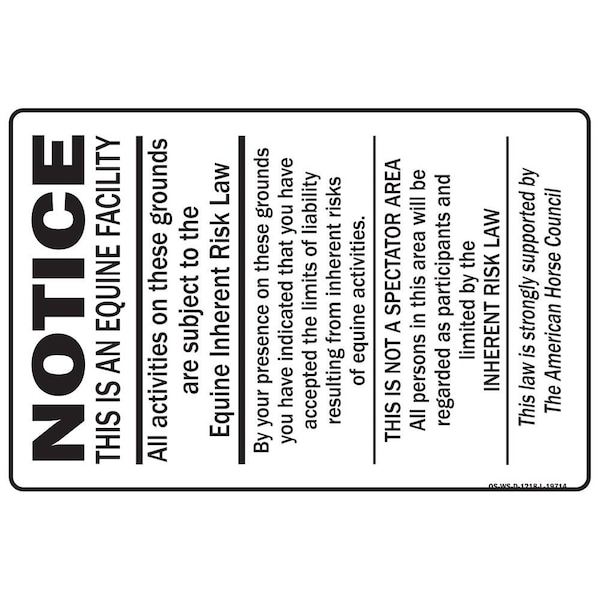 Signmission Safety Sign, OSHA Warning, 7" Height, Rigid Plastic ...