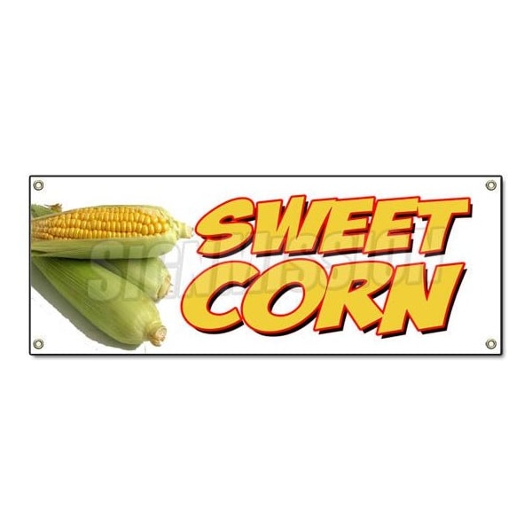 Signmission SWEET CORN BANNER SIGN farmers market stand cob farm just ...