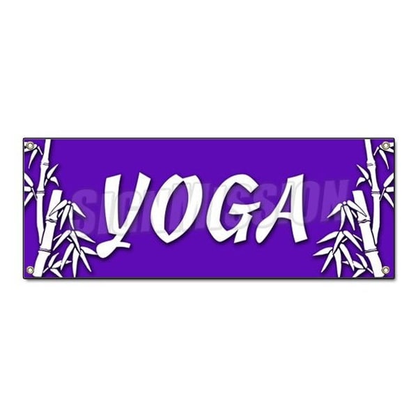 Signmission YOGA BANNER SIGN signs mat pants clothes bikram course ...