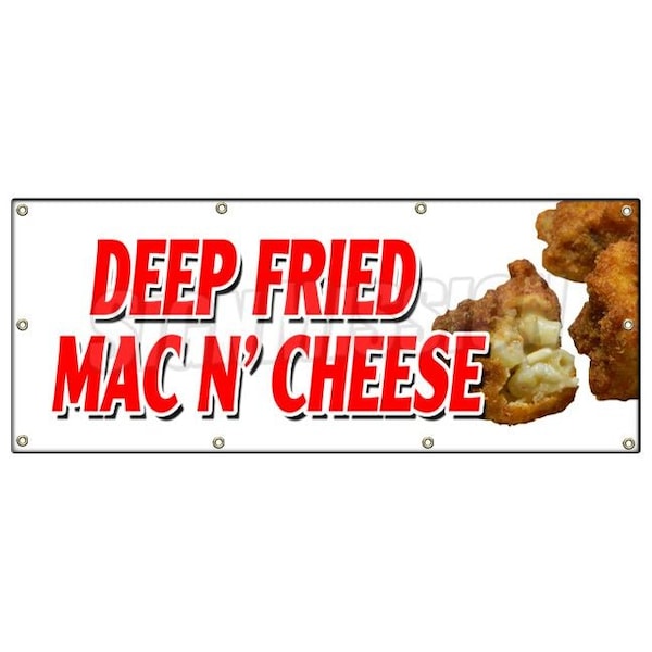 Signmission DEEP FRIED MAC N CHEESE BANNER SIGN macaroni and cheese ...