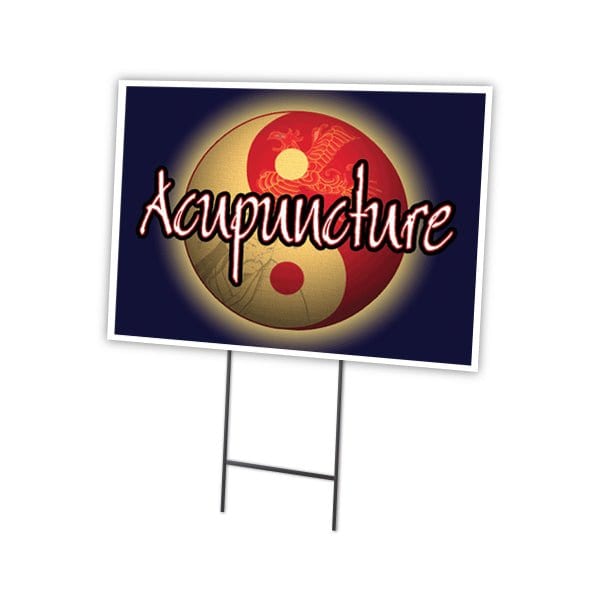 Signmission Acupuncture Yard Sign & Stake outdoor plastic coroplast ...