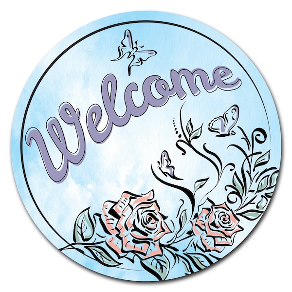 Signmission Welcome Circle Corrugated Plastic Sign C-24-CIR-Welcome 2 ...